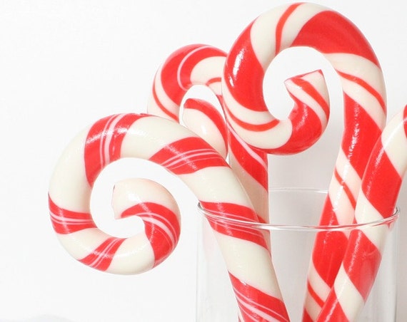 Items similar to 8 Custom Artisan Candy Canes, Chunky 10" size, Your ...