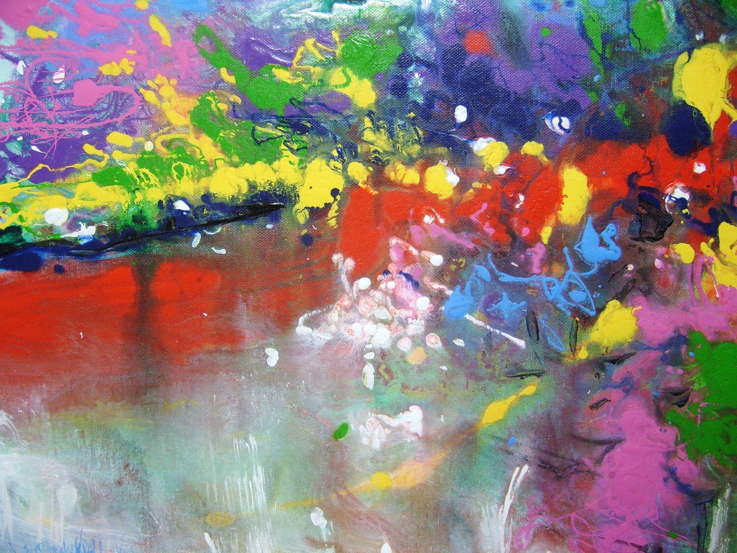 Modern abstract expressionism Abstract art flowers Le