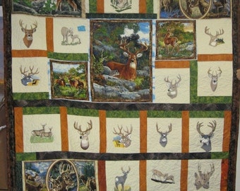 Wildlife quilt panel | Etsy