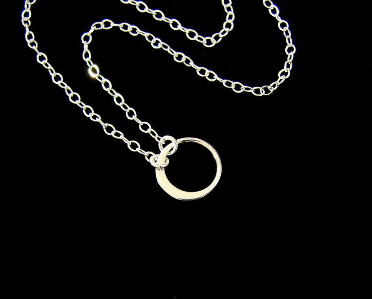 SMALL Single CIRCLE in a Sterling Silver by Popsicledrum on Etsy