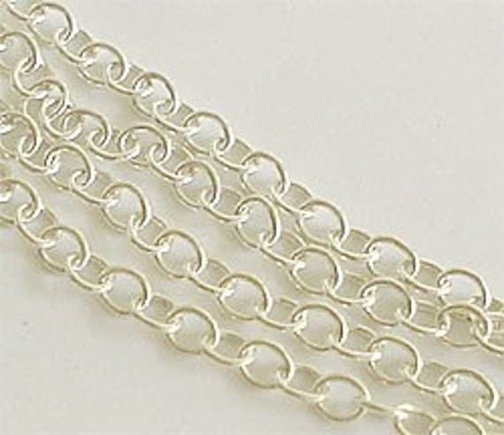 30 inches of 925 Sterling Silver Chain 3x3.7 mm. :th2127