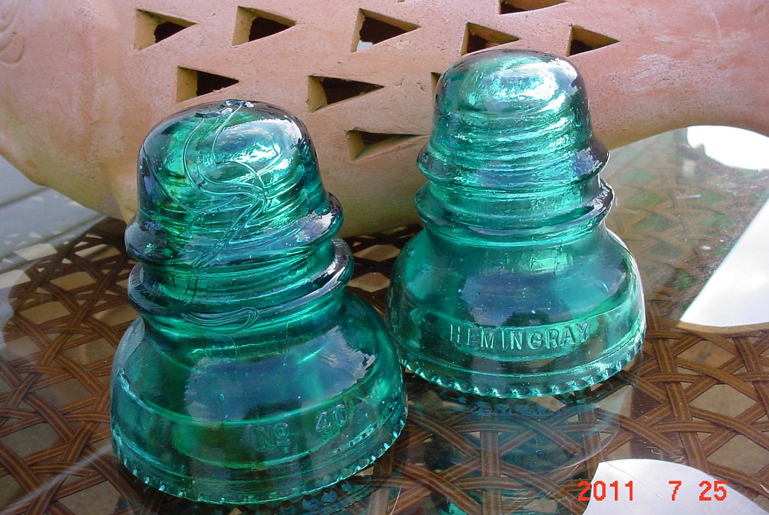 Vintage Glass TELEPHONE/Electrical POLE Insulators
