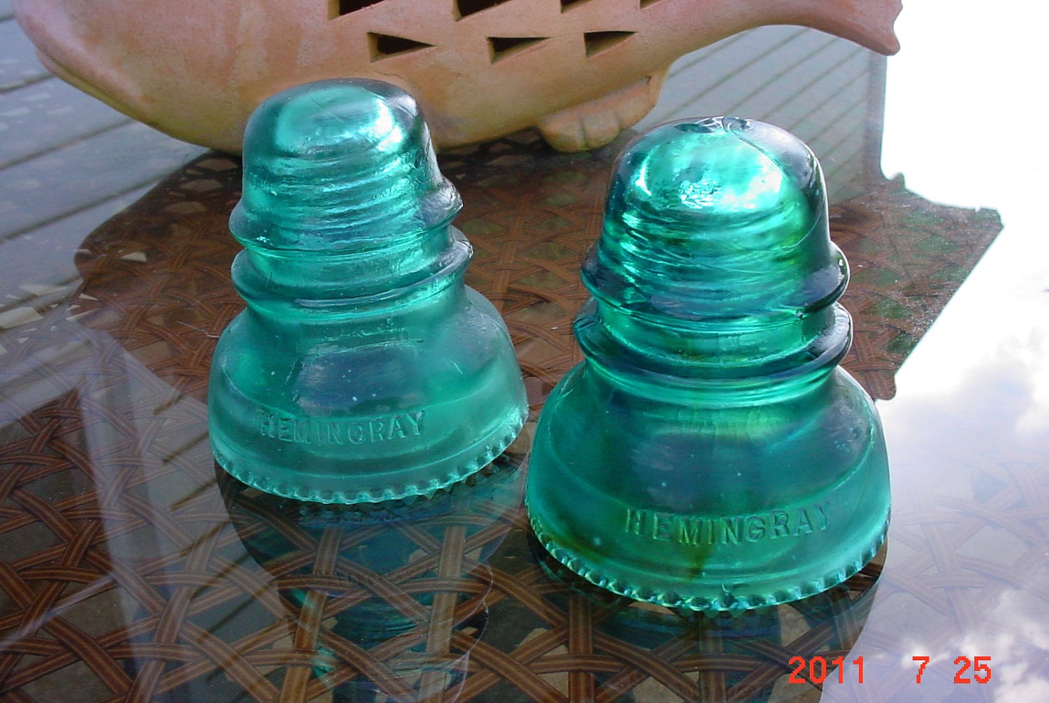 Vintage Glass TELEPHONE/Electrical POLE Insulators