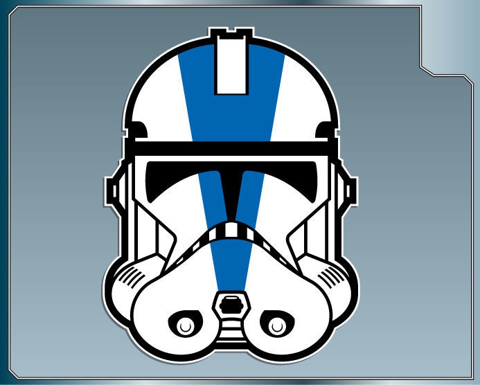 501st Clonetrooper Helmet vinyl decal sticker from Star Wars