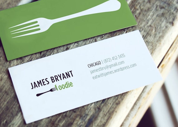 Items similar to Foodie Calling Card on Etsy
