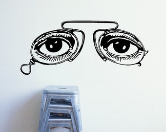 eyeglasses wall art vinyl decal