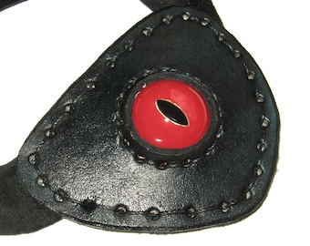 Leather Eye Patch Steampunk Black Eyepatch by BirchCreekLeather
