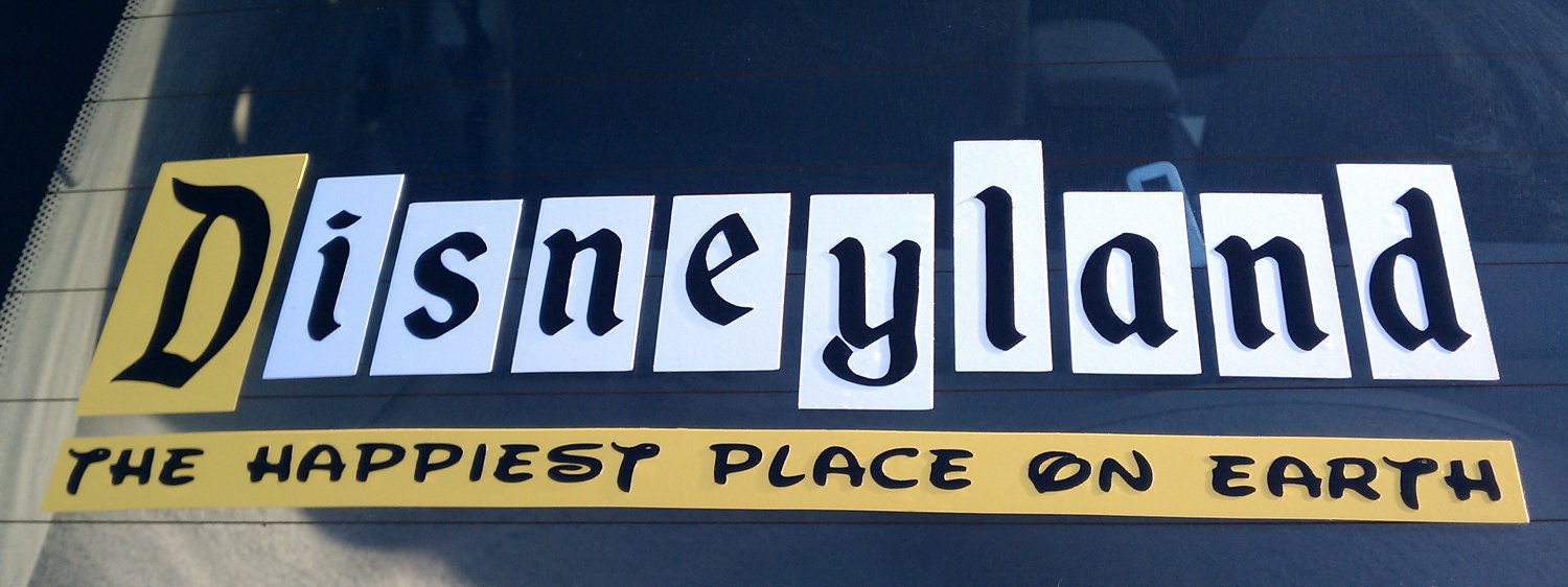 Classic Disneyland Welcome Sign Decal FREE SHIPPING