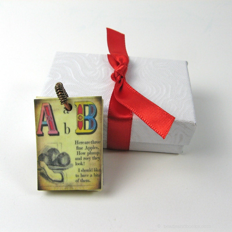 Mini Book Ornament Mother Goose Nursery Rhymes & ABC Covers