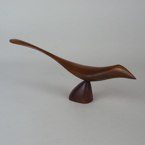 Emil Milan EMILAN Lapacho wood bird sculpture