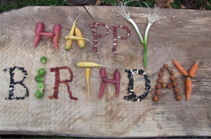 Organic Birthday Wishes Eco greeting card by SeasonsGleanings