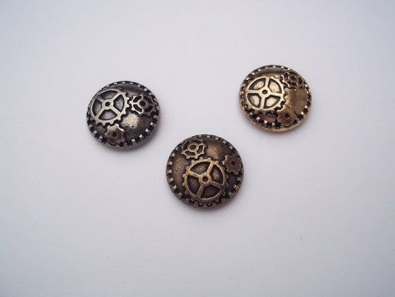 SteamPunk Gear Buttons by SonofSandlar on Etsy