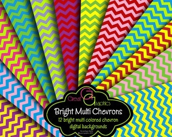 Girl Digital Paper Scrapbook Background chevron polka dot
