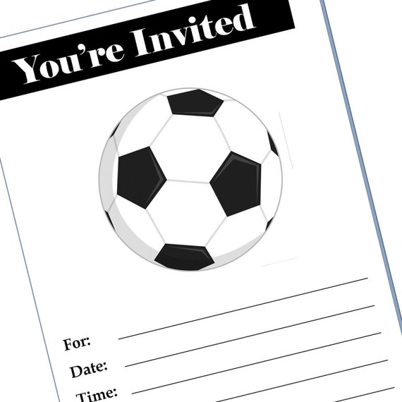 Blank Football Invitation Template