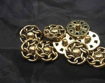 Gold chain buttons | Etsy