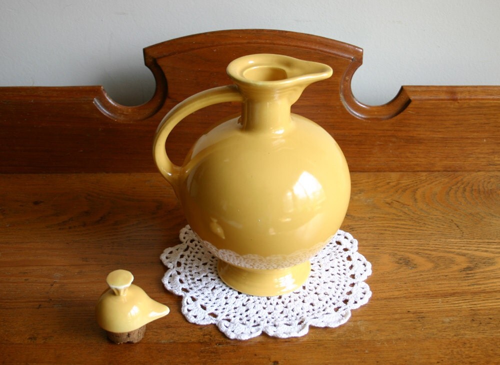 Original 1940s Fiestaware Carafe with Cork Stopper Lid / Original ...