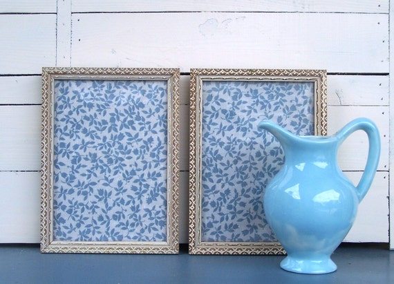 Shabby Chic Pitcher and Frames Vintage Cottage by OrangiesAttic