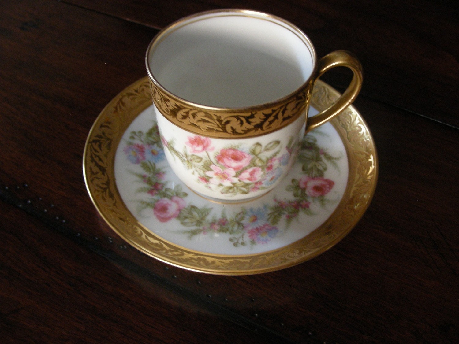 Rose Pattern LIMOGES Fine China from by BeachCottageBoutique