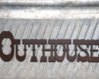 Rustic outhouse sign | Etsy
