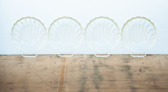 Items similar to Glass Shell dishes - 1960's on Etsy