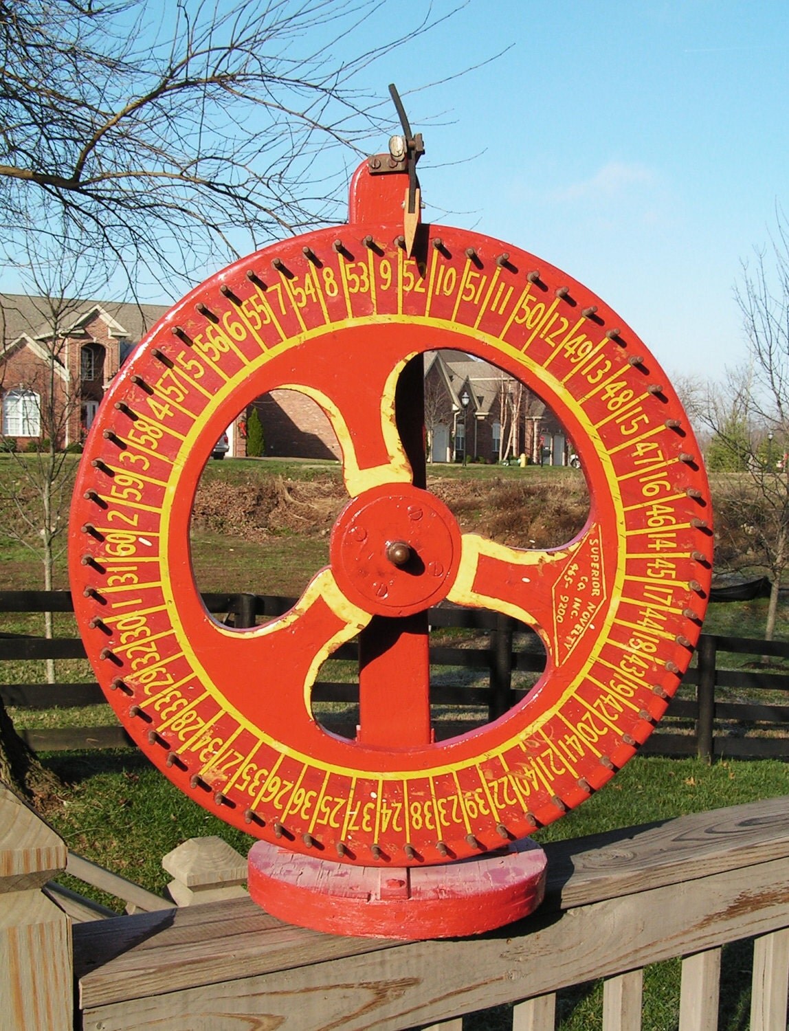 RESERVED Fanastic Antique Gaming Wheel of Fortune Gambling