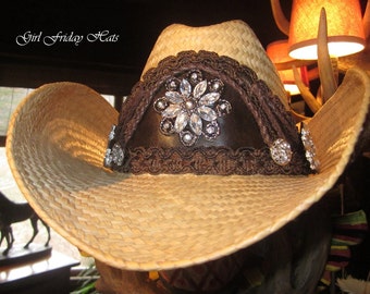Rustic Beauty Western Cross Cowgirl Hat by GirlFridayHats on Etsy