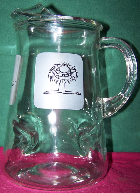 BC Comics Glass Pitcher Grog B. C. & Fat Broad Johnny