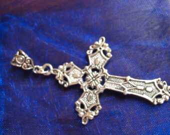 Large silver cross | Etsy