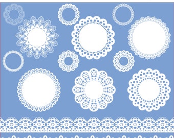 Lace digital clipart | Etsy