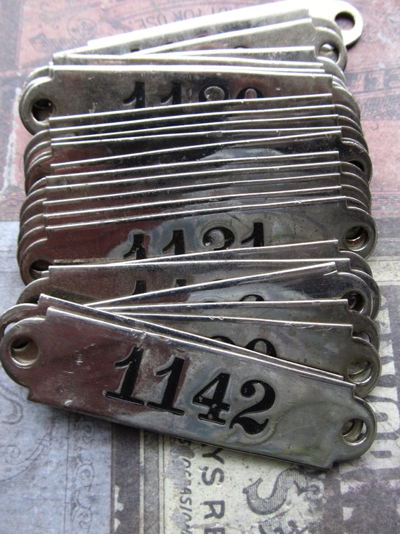 1 Vintage Silver Numbered Plate