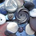 Vintage Shades of Blue Buttons