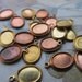 2 Vintage Tiny Copper and Brass Bezels