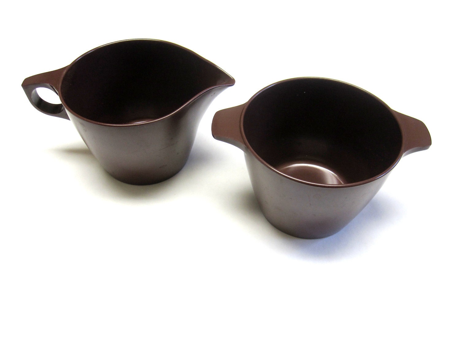 Cream Pitcher Sugar Bowl Chocolate Brown Melmac Melamine – Haute Juice