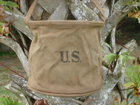 Military Canvas Water Bag US Army