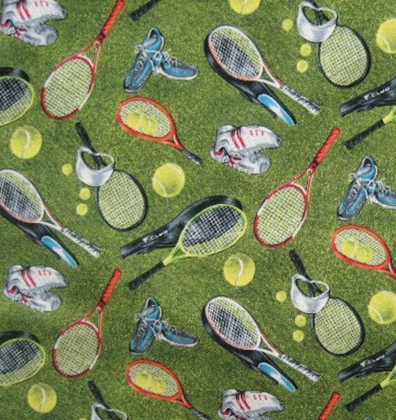 One yard cotton quilting fabric Tennis by RJR Fabrics