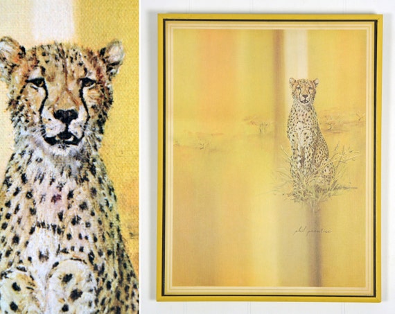 RESERVED for Lisa Vintage 1970's Cheetah Print by Phil