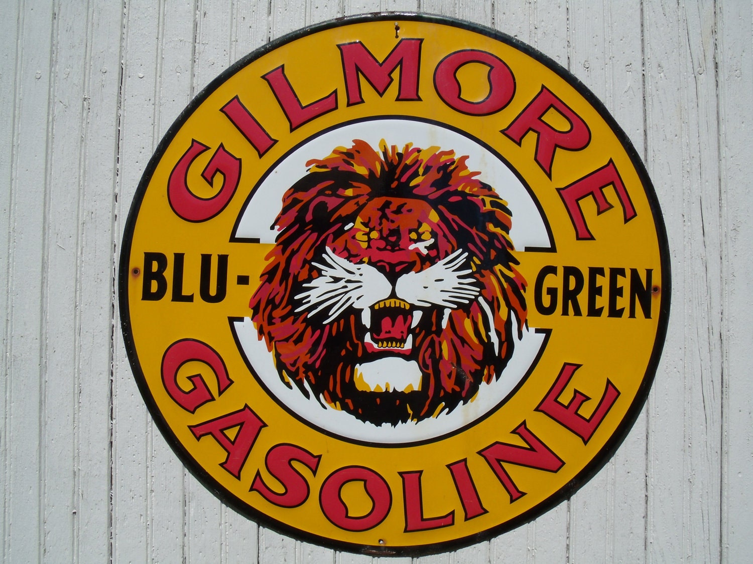 Items similar to Vintage Metal Gasoline Sign/Petroliana/Man Cave on Etsy