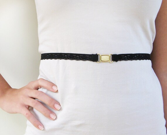 Items Similar To Black Lace Belt With Golden Buckle On Etsy