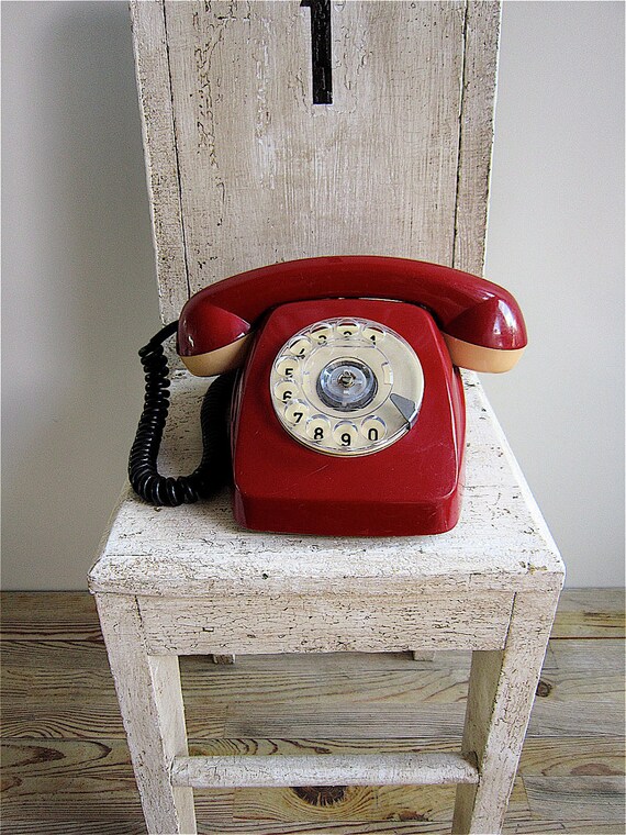 Vintage Bakelite 1960s Telephone by lovintagefinds on Etsy