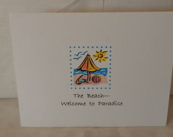 Beach note cards | Etsy