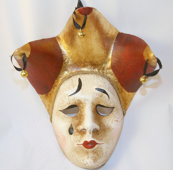 Items similar to Eyes Wide Shut Mask - Woman Jester on Etsy