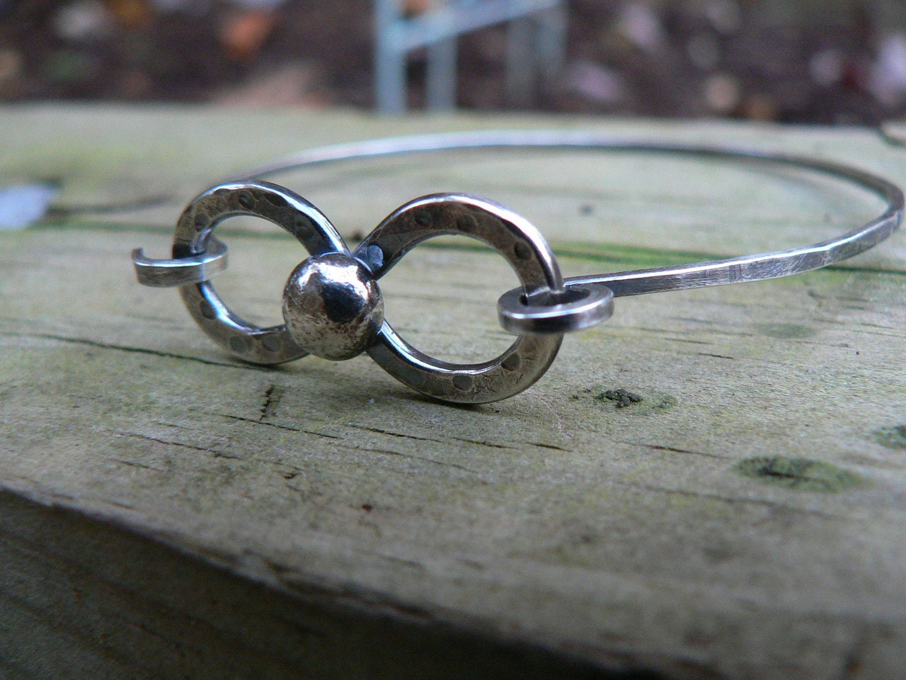 Infinity Rustic Sterling Silver Bracelet by barbmallonjewelry