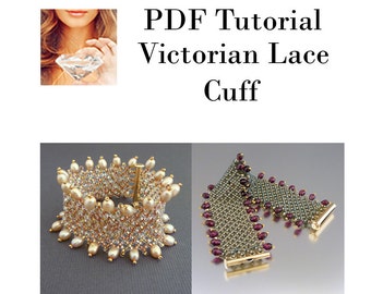 Earring Pattern Victorian Lace Beaded Earrings PDF Tutorial