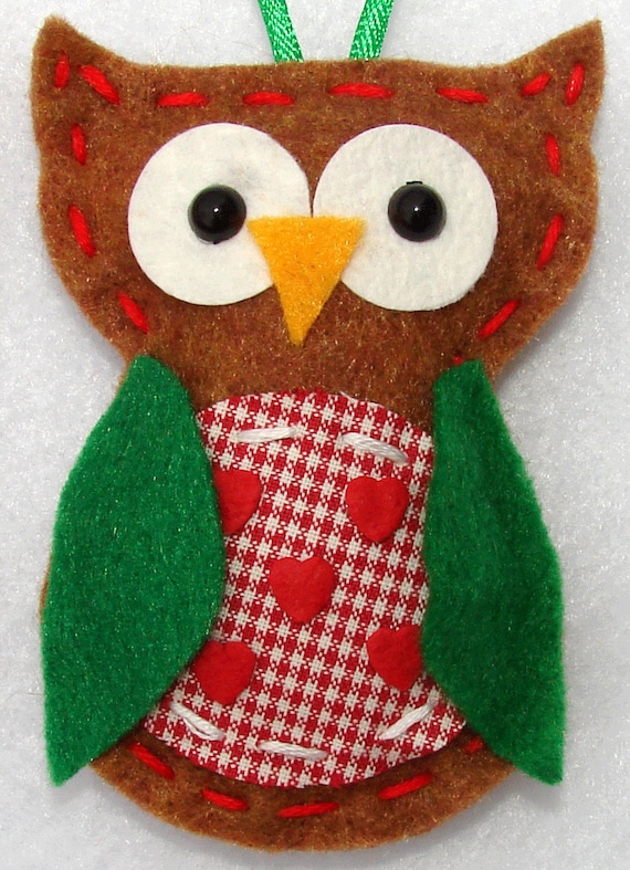 Felt Owl Ornaments Christmas Felt Owl Ornaments
