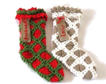 White crochet snowflakes Christmas ornament decoration Lace