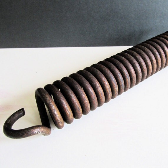 vintage industrial large metal spring by NestAndForage on Etsy