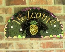 Popular items for mosaic welcome sign on Etsy