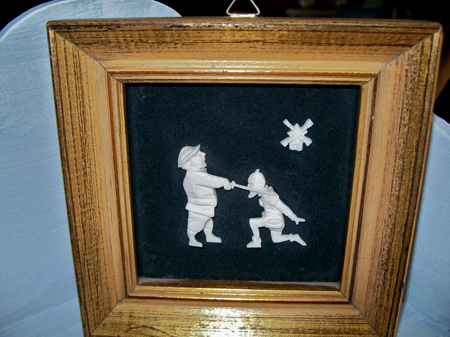 Pre Ban Carved Ivory Framed Picture