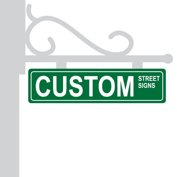 Custom Green Metal Street Sign by RightSideStuff on Etsy
