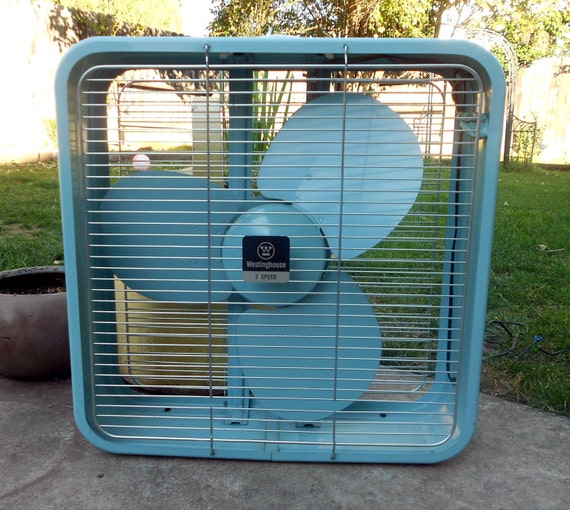 Vintage blue box fan